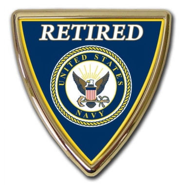 Elektroplate Officially Licensed United States Navy Retired Gold Shield ...
