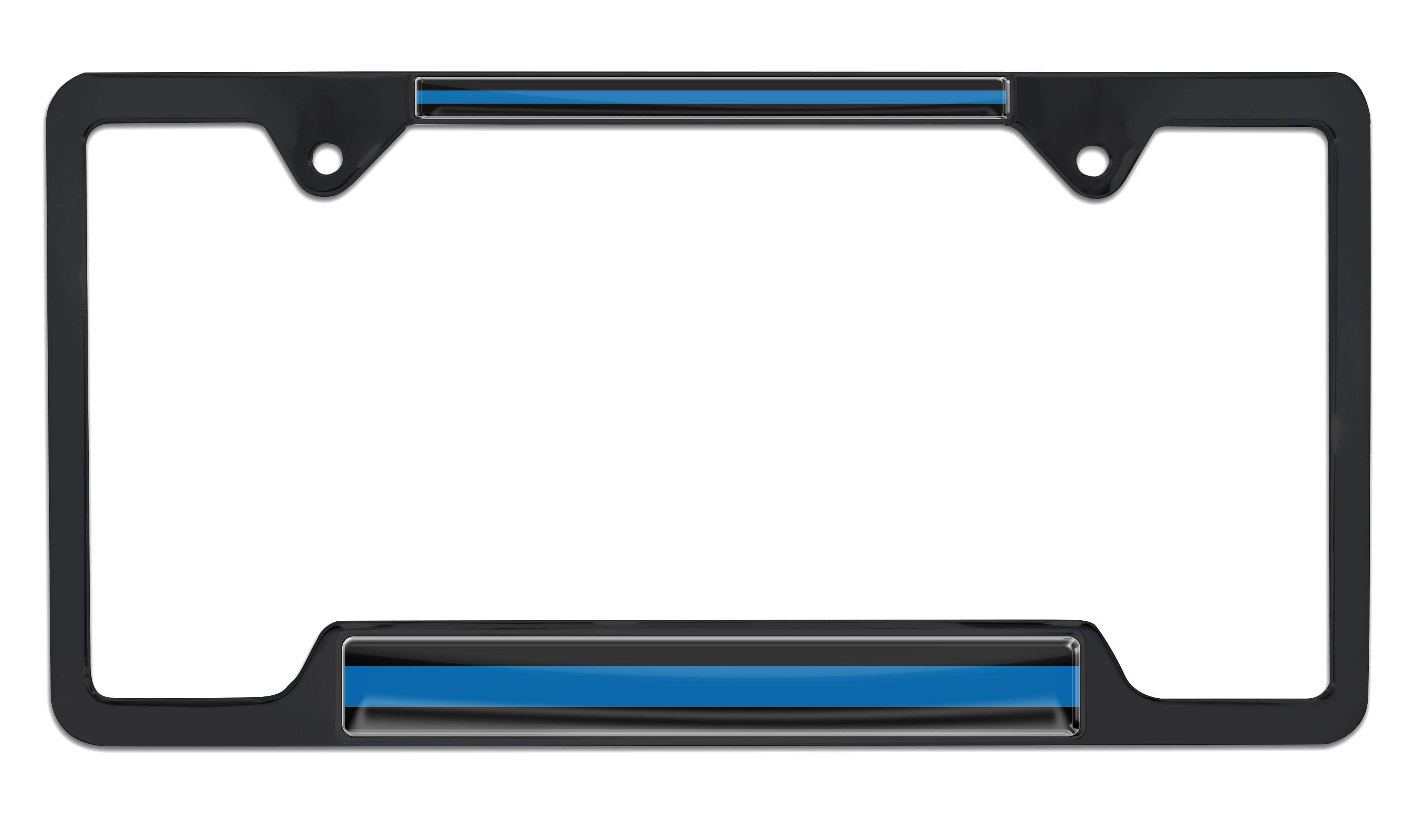 Elektroplate Police Thin Blue Line All-Metal Open Corner License Plate ...
