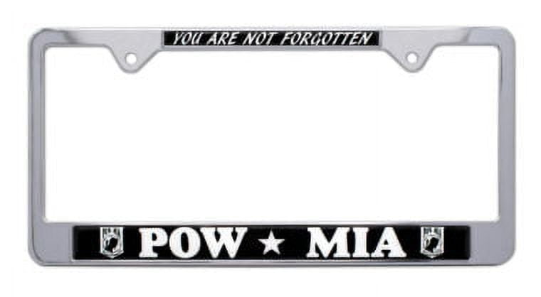 Elektroplate Prisoner of War POW / MIA Shiny Silver Metal License Plate ...