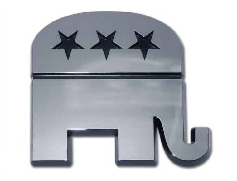 Elektroplate Republican Elephant Shiny Silver Chrome OEM Automotive ...