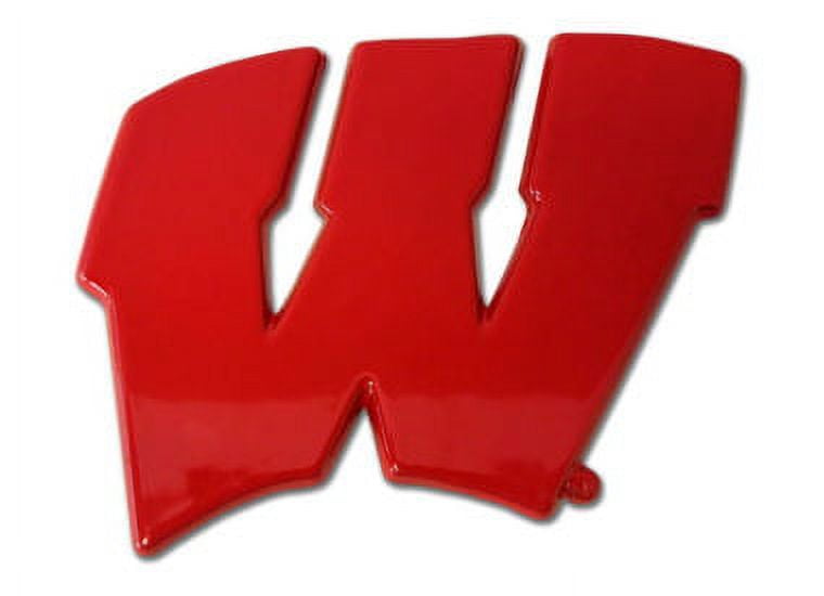 Elektroplate University of Wisconsin Red Powder-Coated Auto Emblem ...