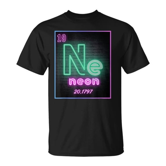 Element Chemistry Periodic Table Scientists Neon Ne Teacher TShirt ...