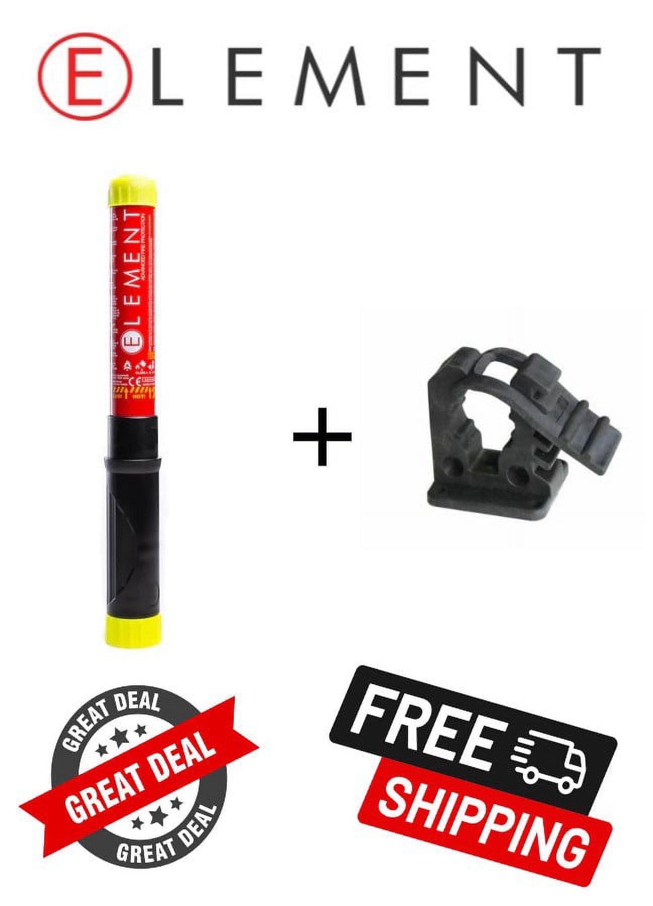 Element Fire E100 40100 Portable Compact Fire Extinguisher + Quick Fist HD Mount - Walmart.com