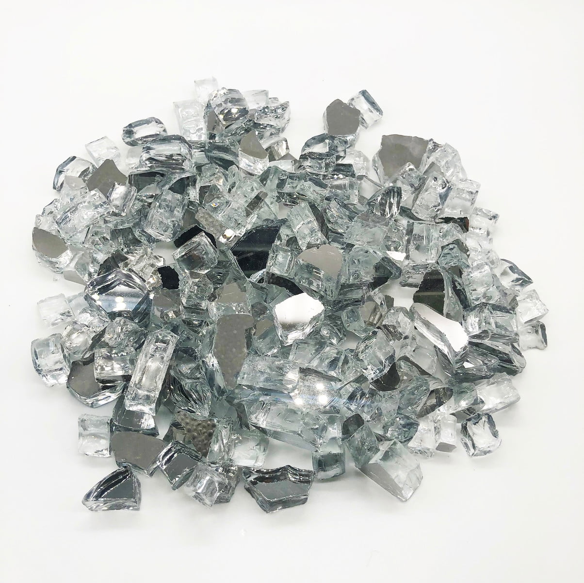 Element Fire Glass 1/2" Platinum Reflective Fire Glass 10lbs - Silver ...
