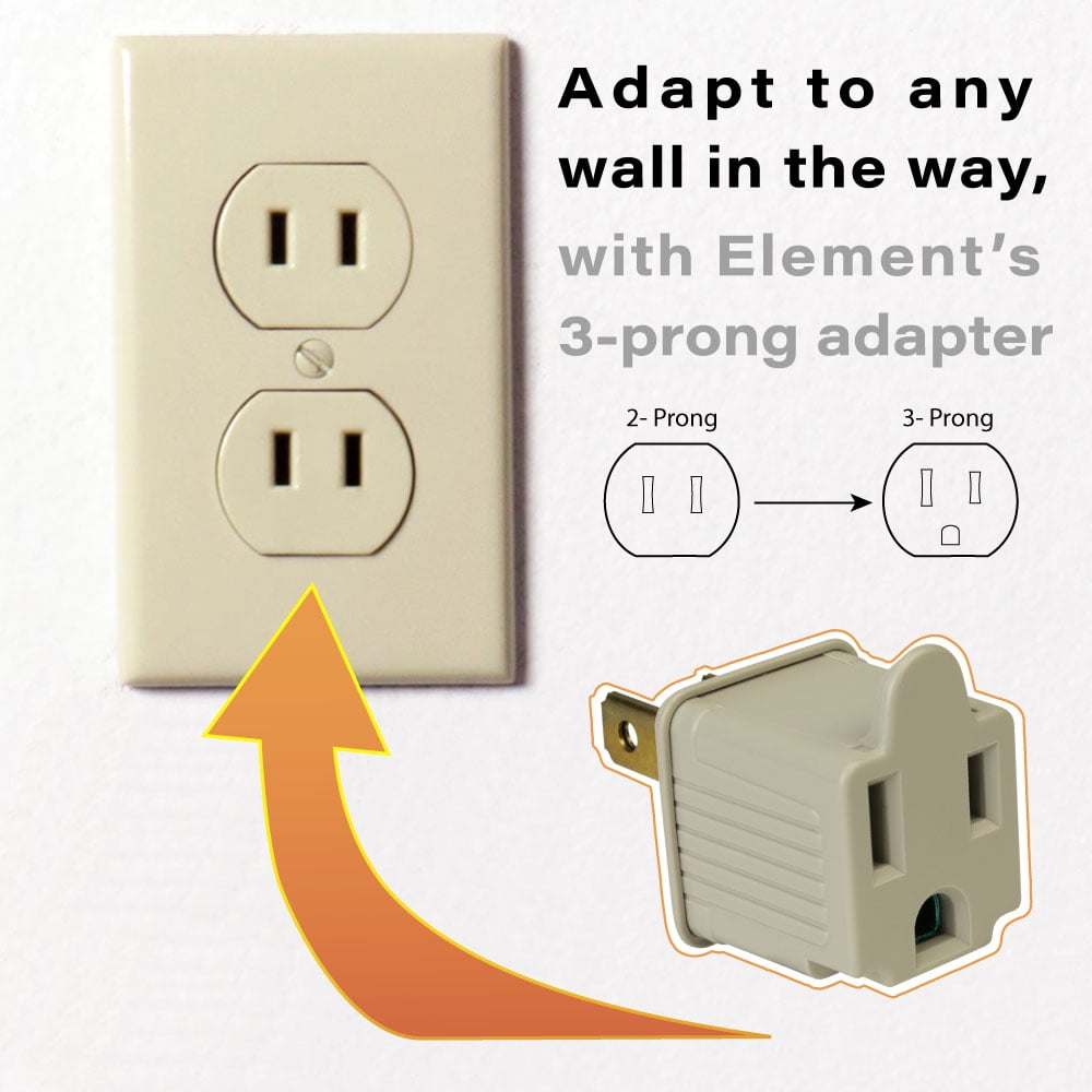 Element-Hz™ Universal Electrical 3-Prong Outlet Adapter Converter 120V, 10 Pack - Walmart.com