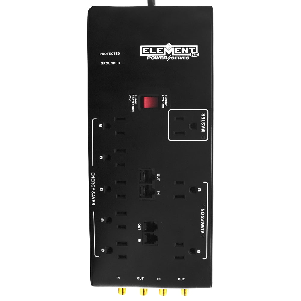 Element-Hz Power Series™ Smart Surge Protector (3600 Joules, 8 Outlets ...