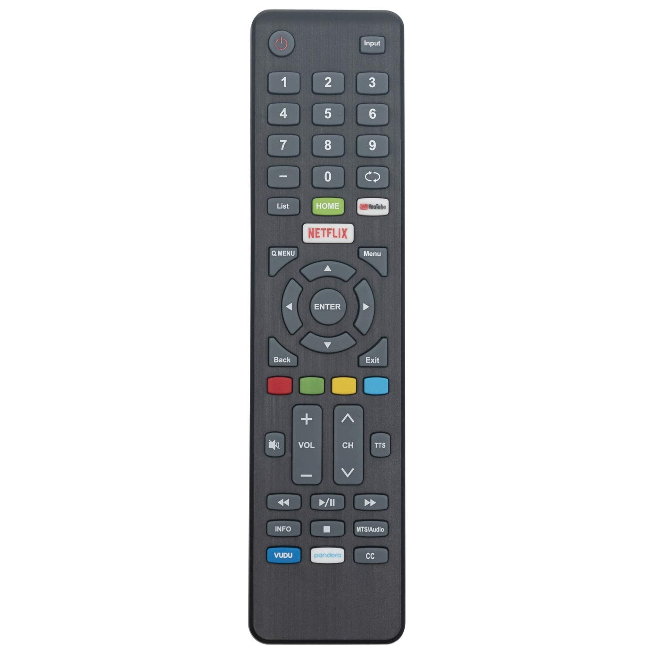 Element Smart TV Remote with YouTube VUDU Netflix and Pandora Keys ...