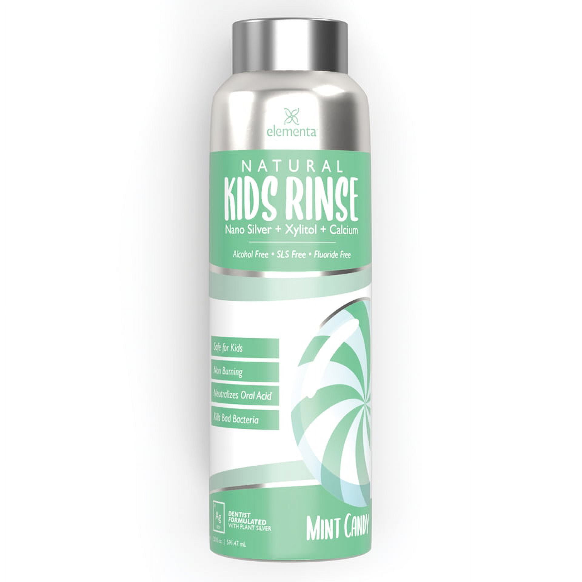 Elementa Silver - Nanosilver Kids Mouth Rinse 20 fl oz. - Mint Candy ...
