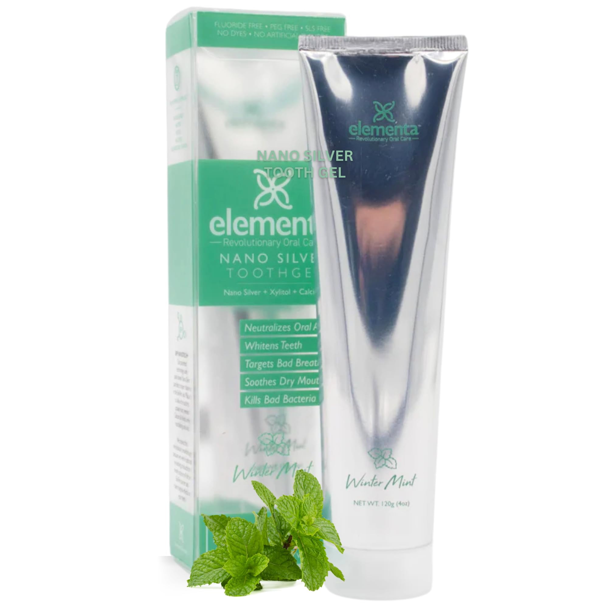 Elementa Silver Non-Foaming Toothpaste OIF8 Wintermint Flavor | 5 in 1 ...