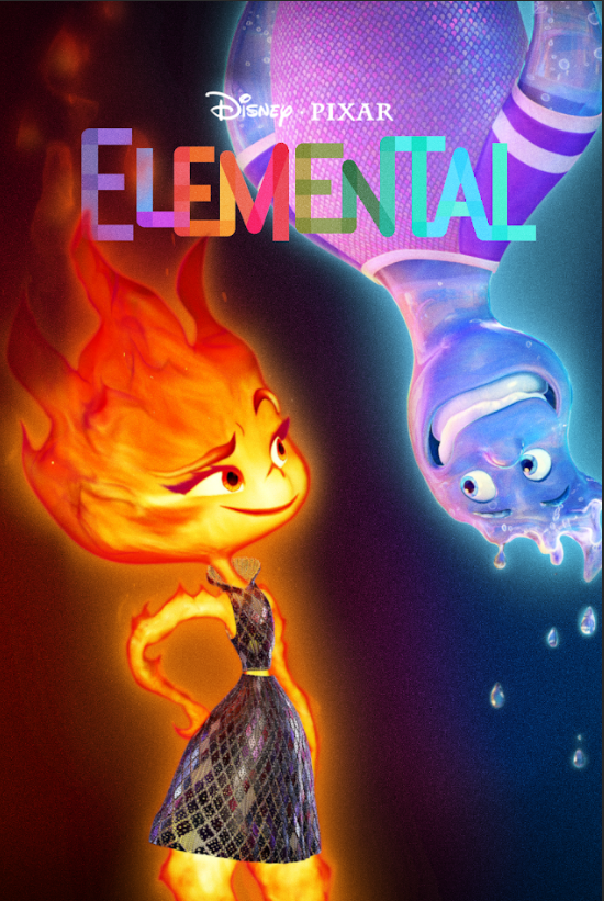 Elemental 2023 Movie Poster 24x36 - Pixar Animated Adventure Fire Water ...