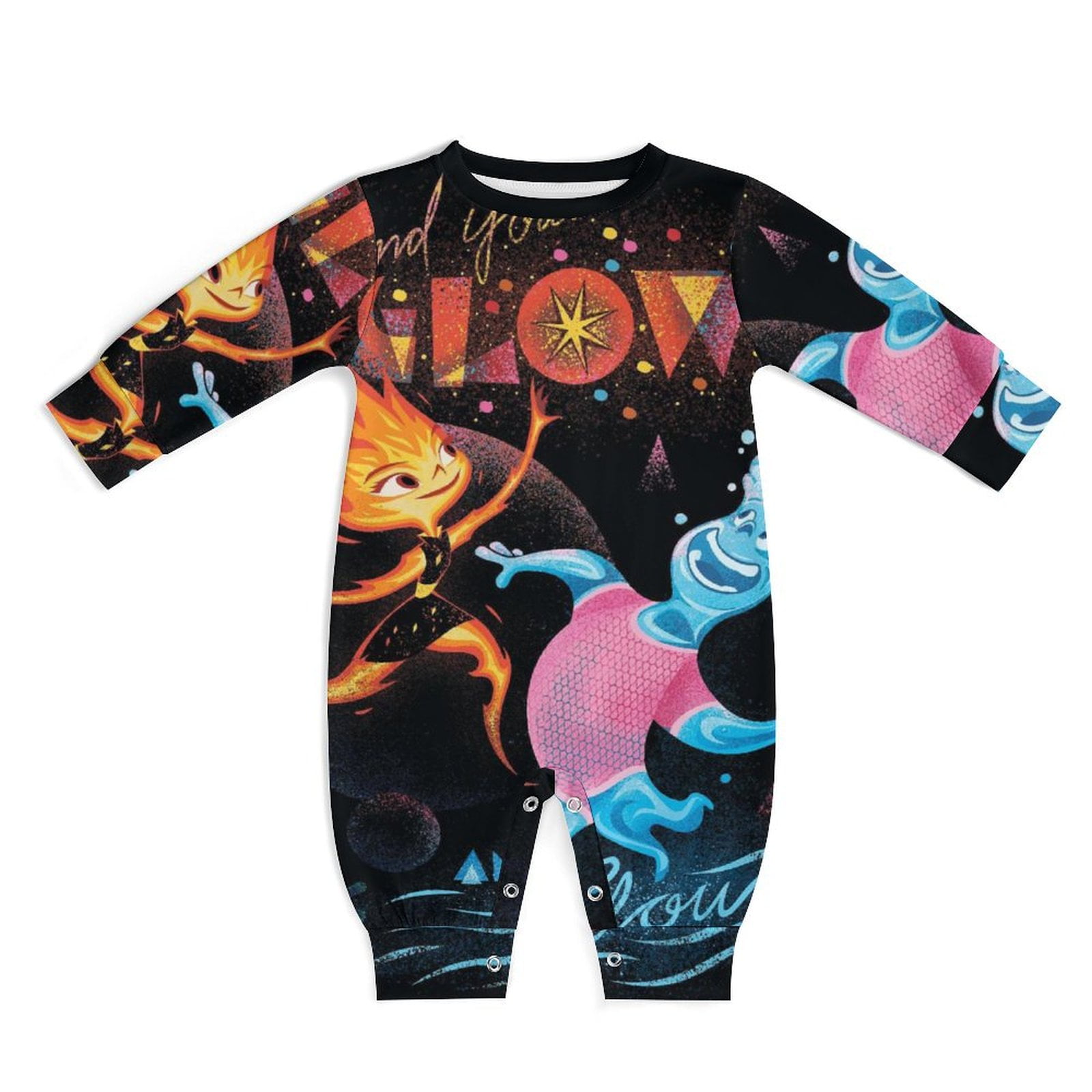 Elemental Baby Romper Jumpsuits, Long Sleeve Footless One-Piece Outfits ...