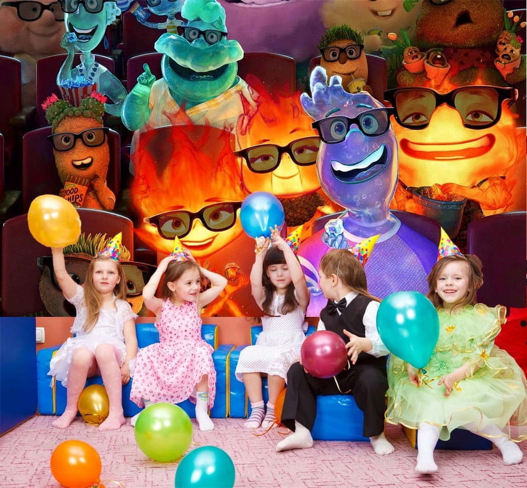 Elemental Backdrop Banner Party Supplies Poster Movie Theme Background ...