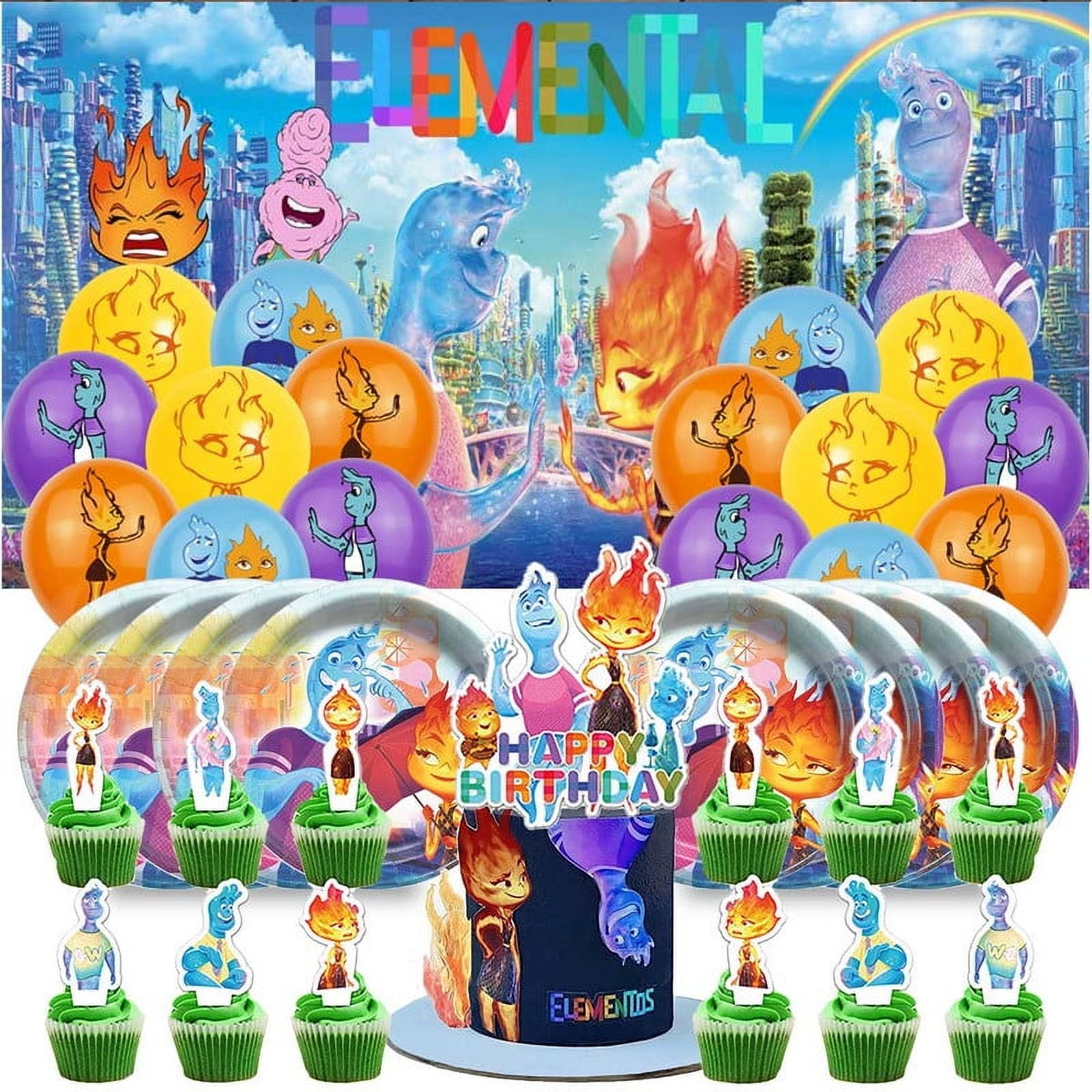 Elemental Balloons Party Supplies Decor Tableware Birthday Cake Topper ...