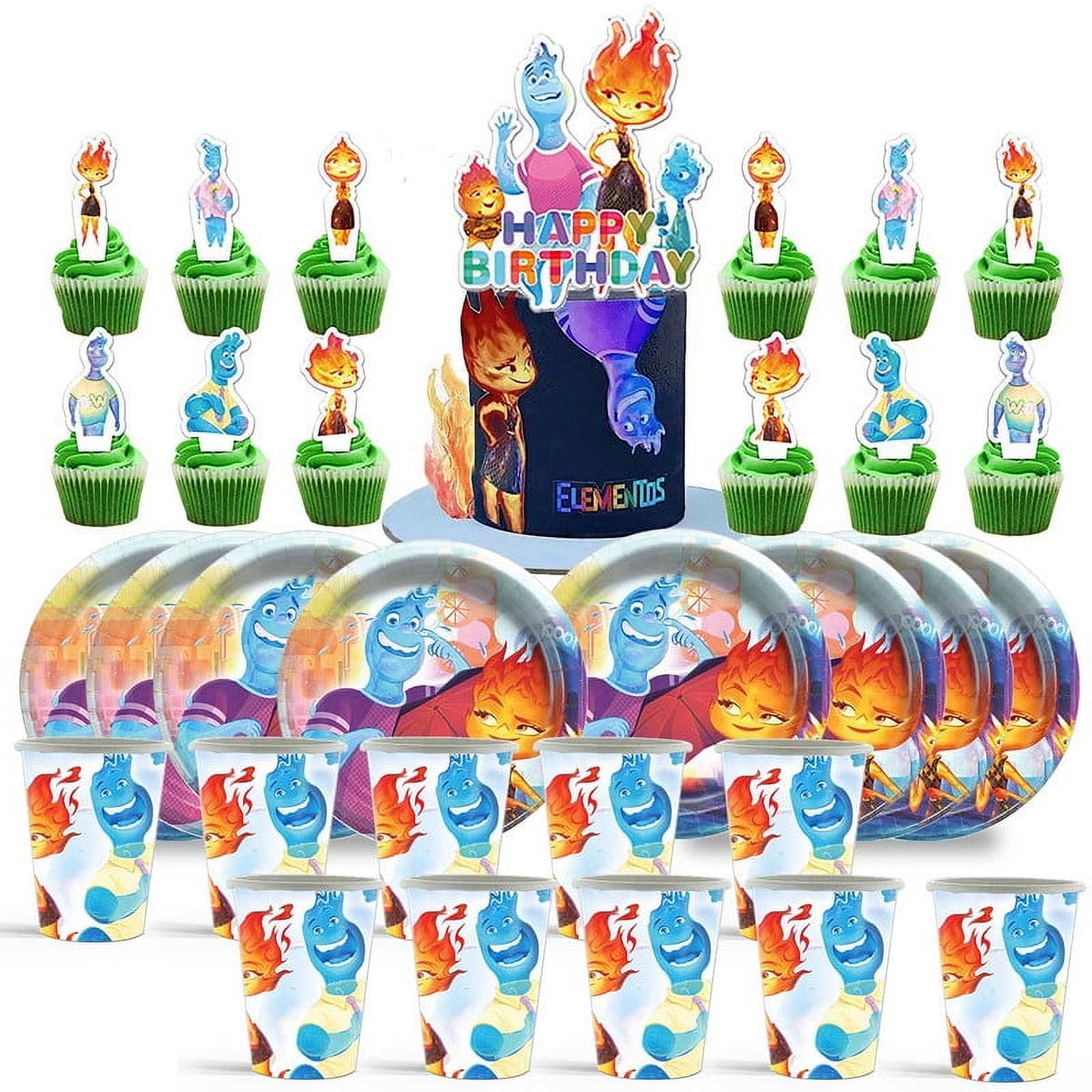 Elemental Birthday Cups Party Supplies Plates Decorations Cake Topper ...