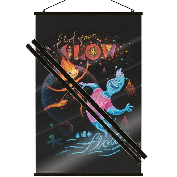 Elemental - Disney Pixar Movie Poster (Find Your Glow And Flow) (Size ...