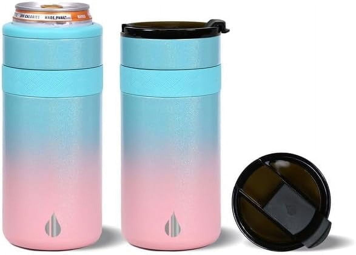 Elemental Duo-Sip 2 in 1 Travel Coffee Tumbler with 100% Leak Proof Lid ...