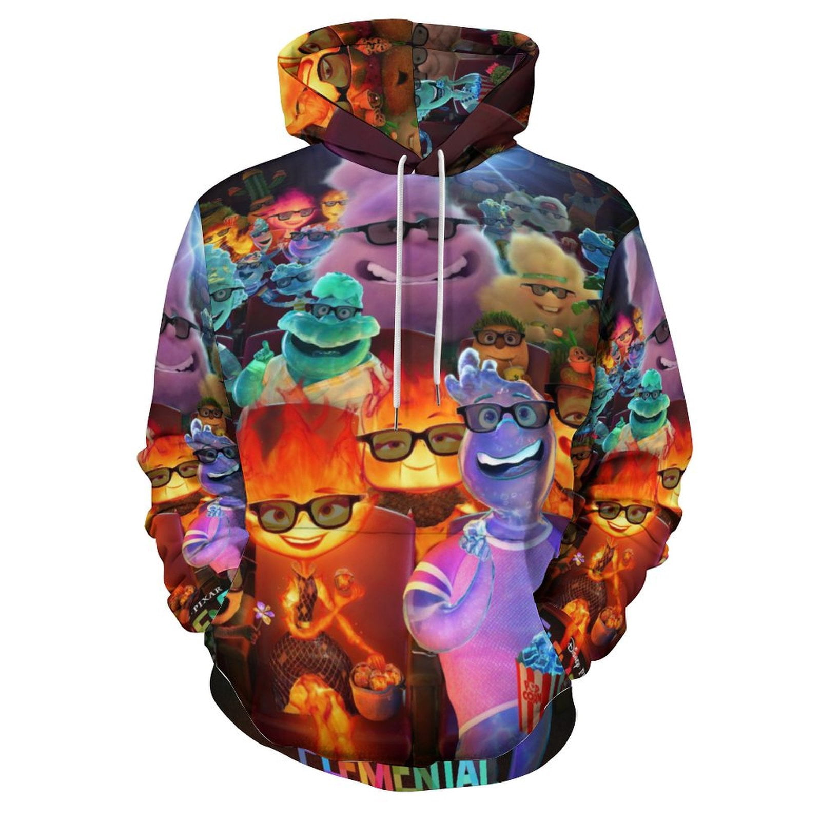 Elemental Hoodie 3D Print Pullover Hooded Long Sleeve Sweatshirts Tops ...