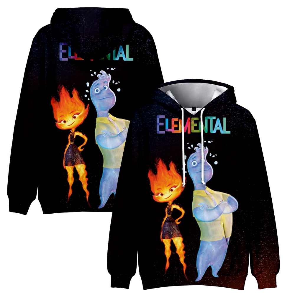 Elemental Hoodies Funny Animated Movies Sweatshirts Hip Hop Clothing ...