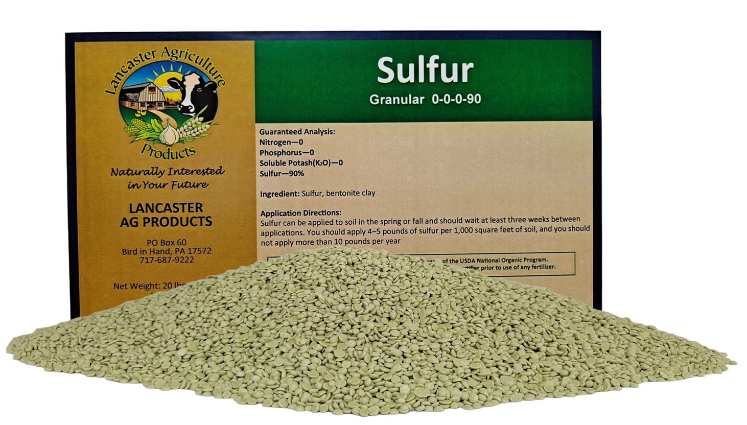 Elemental Sulfur 90% Granulated Organic Fertilizer, Fast Acting Pellets ...