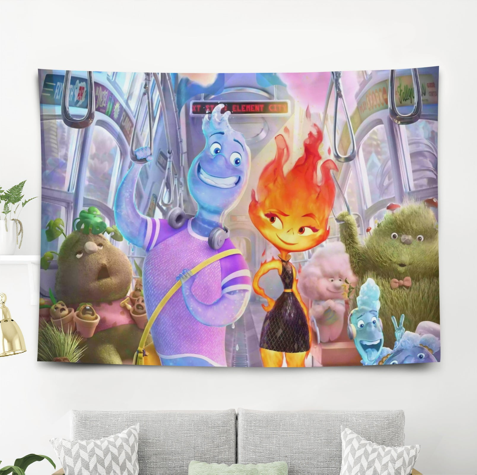 Elemental-Theme Anti-pilling Tapestry Gift Wall Hanging Backdrop for ...