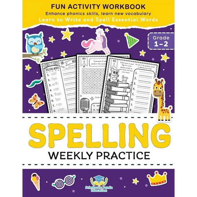 Elementary Books for Kids Spelling Weekly Practice for 1st 2nd Grade ...