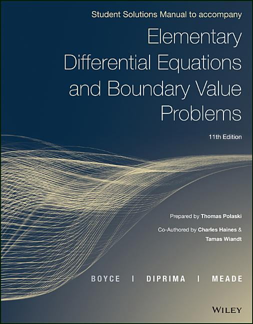 Free Shipping! Elementary Differential Equations and Boundary Value Problems, Student Solutions ...