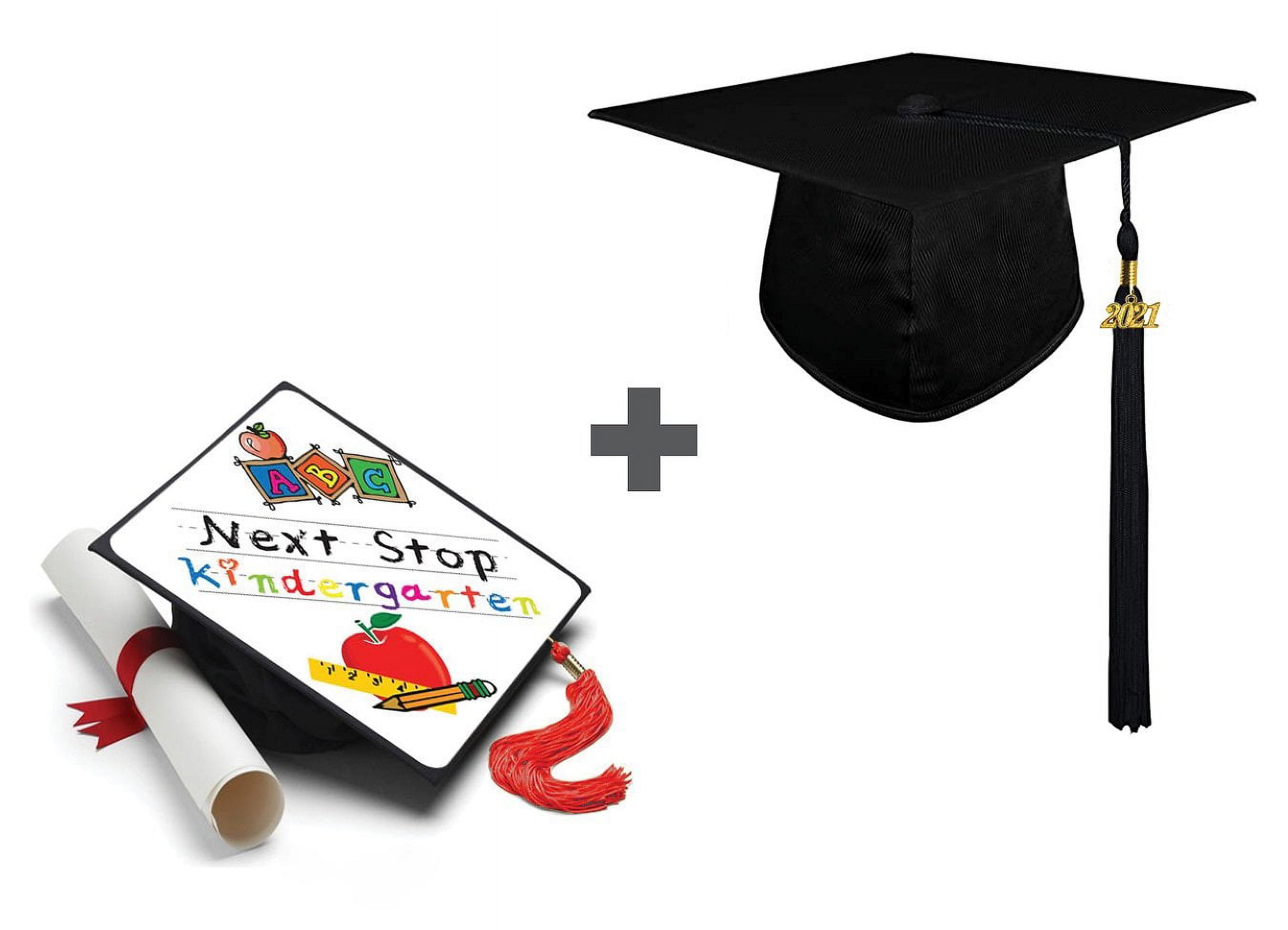 Elementary Graduation Cap - Next Stop Kindergarten Tassel Topper + Grad ...