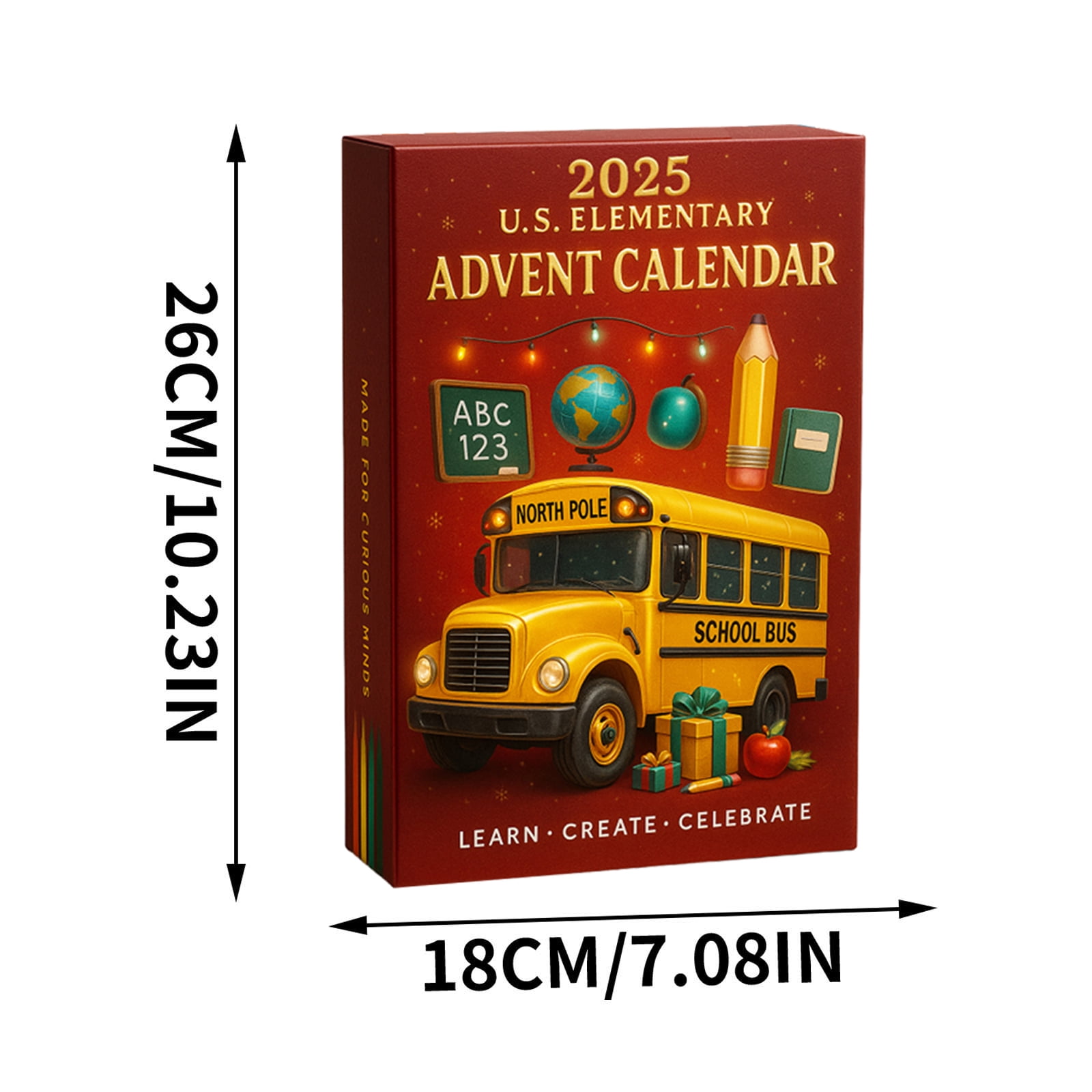 Elementary School Bus Advent Calendar 2025, 24 Days Advent Calendar ...