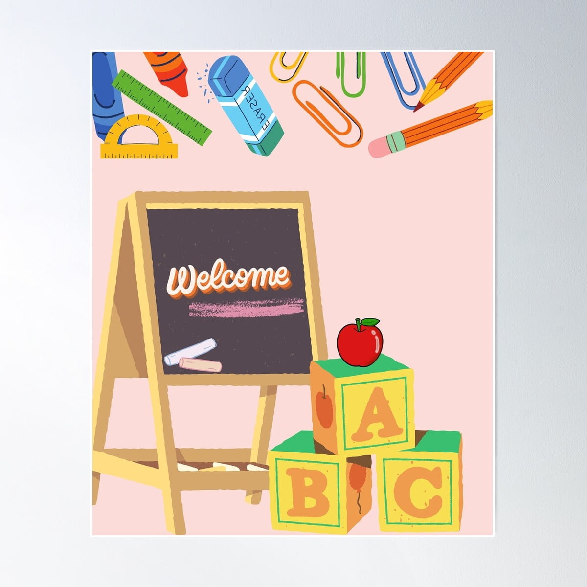 Elementary School Classroom Welcome Poster Poster Wall Art, Modern Wall ...