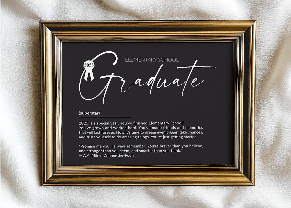 Elementary School Graduation Ideas Graduating Class of 2025 Quote ...