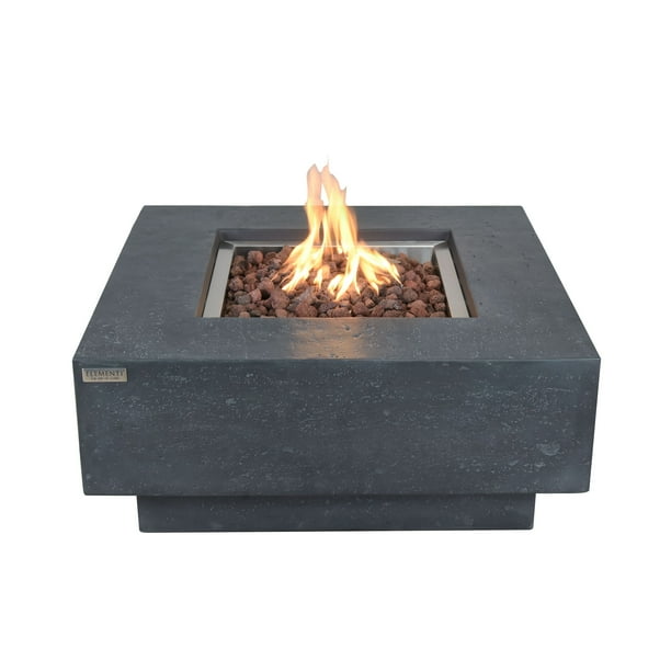 Elementi Manhattan Concrete Outdoor 45,000 BTU Natural Gas Fire Table ...