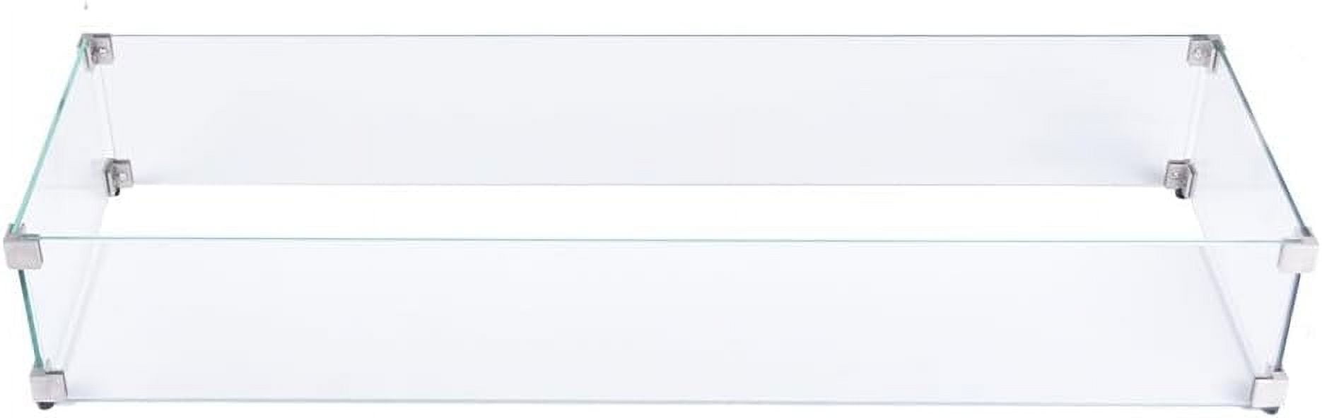 Elementi Plus Glass Wind Screen Outdoor Firepit Bowl Wind Guard ...