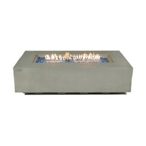 AMS Fireplace - Madison 60" Rectangular Propane Fire Pit Table - Dark ...