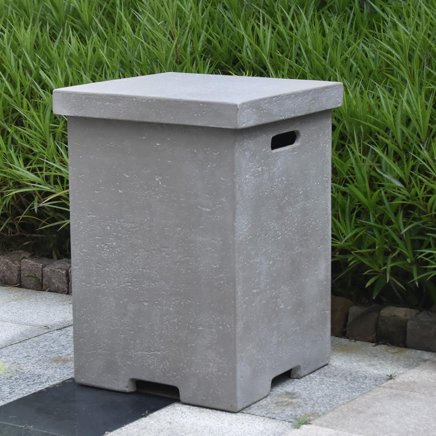 Elementi Square Tank Cover W/ Removable Lid - Light Gray - ONB01-105LG ...