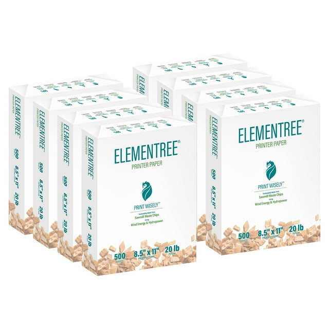 Elementree Sustainable Printer Paper, 8.5 x 11 inches, 4000 Sheets for ...