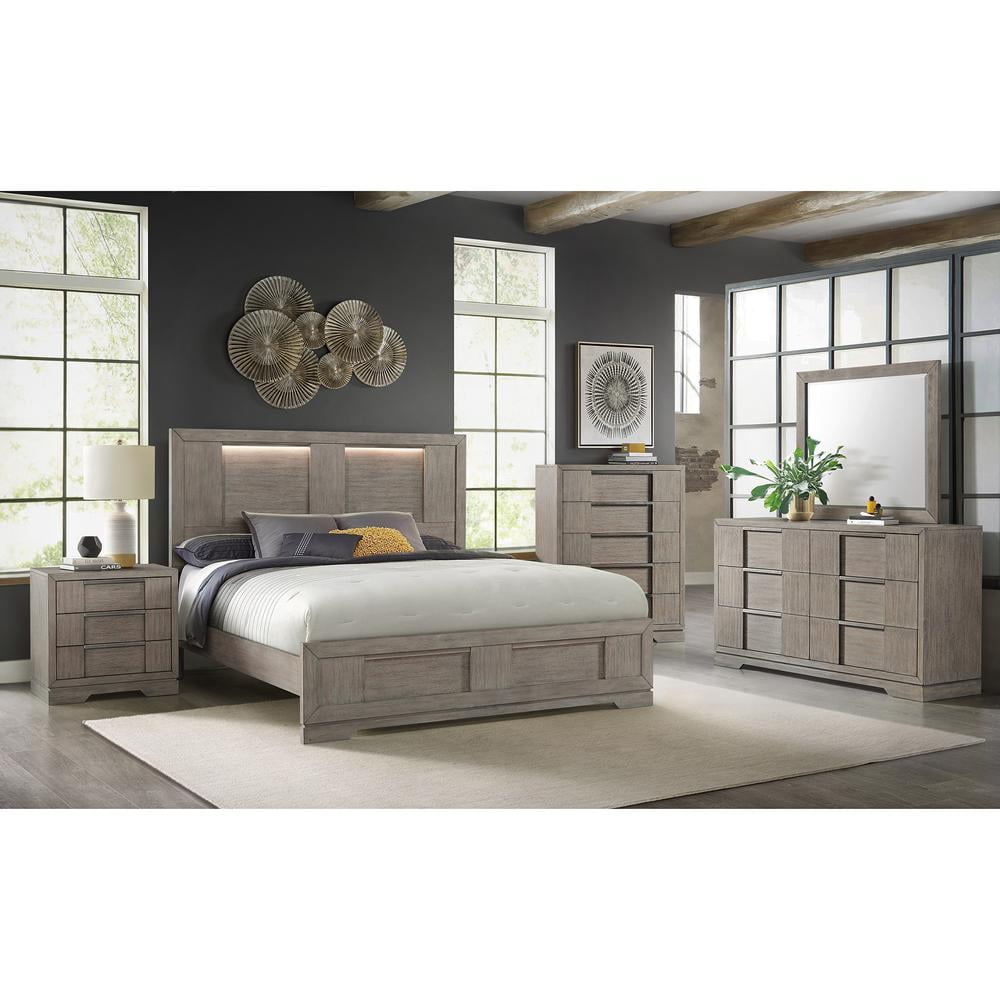 Elements Argo Dresser and Mirror Set in Grey - Walmart.com