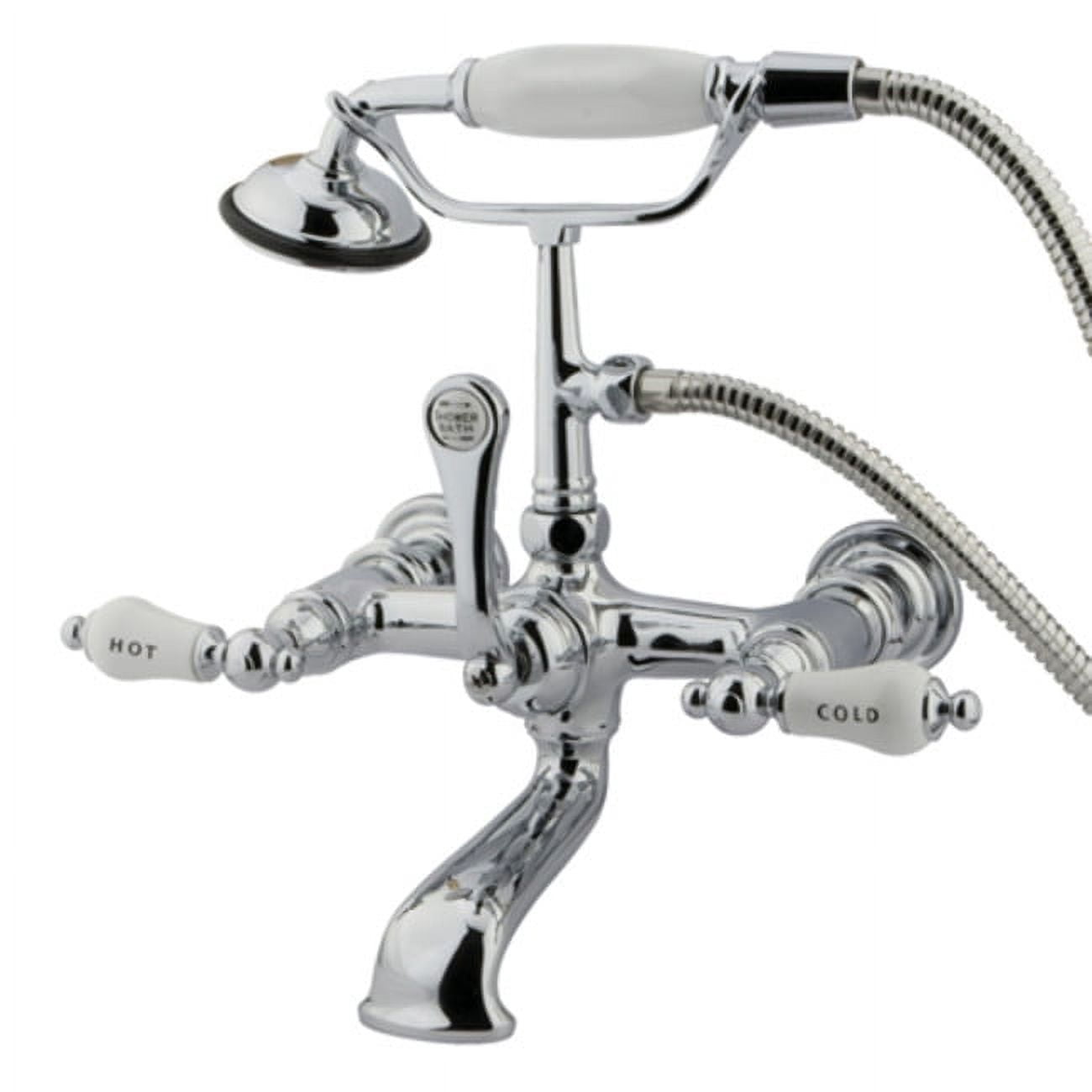 Elements Of Design Dt5521cl Triple Handle Wall Mounted Clawfoot Tub ...
