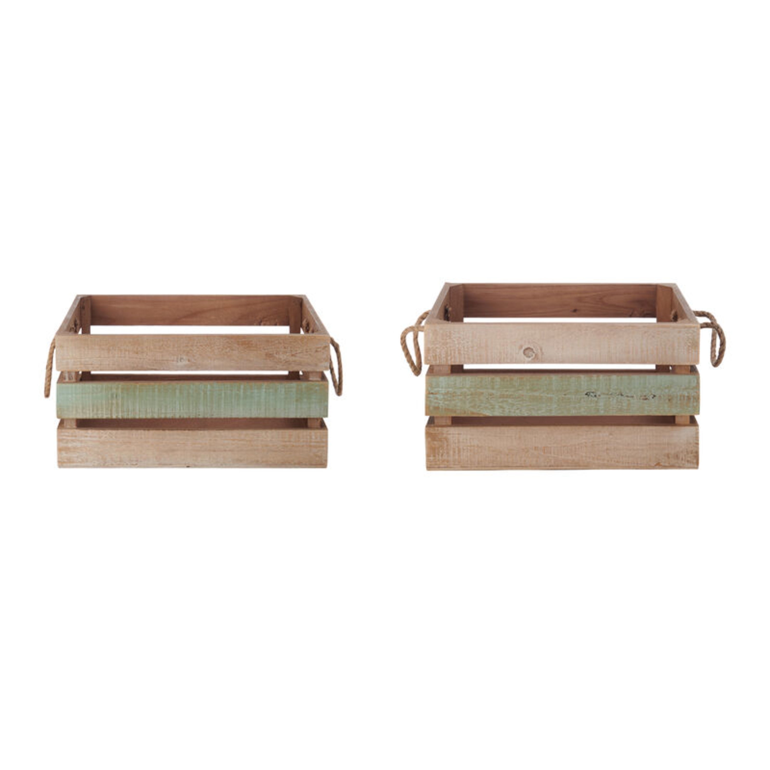 Elements Set of 2 15-inch 13-inch Multi Color MDF Crates - Walmart.com