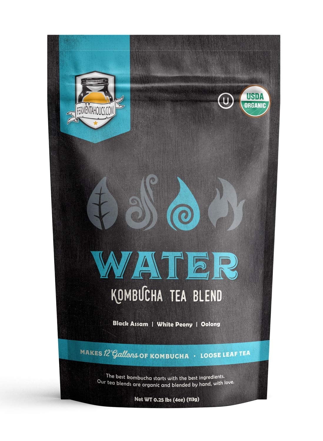 Elements - Water Kombucha Loose Leaf Tea Blend - Makes 12 Gallons ...
