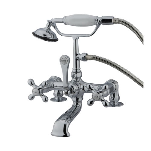 Elements of Design Hot Springs Deck Mount Clawfoot Tub Faucet with ...