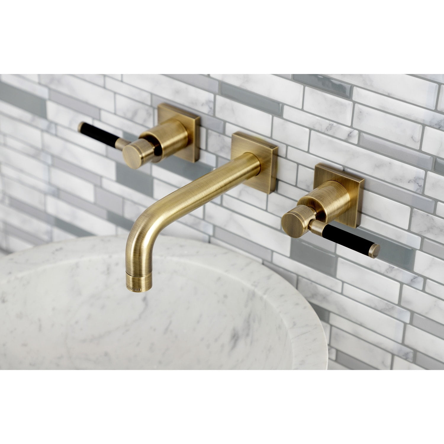 Elements of Design Hot Springs Double Handle Wall Mount Clawfoot Tub ...