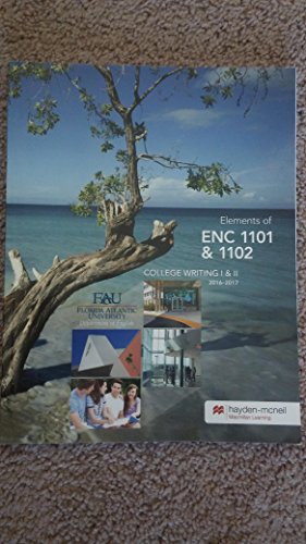 Pre-Owned Elements of ENC 1101 & 1102 College Writing I & II 2016 ...
