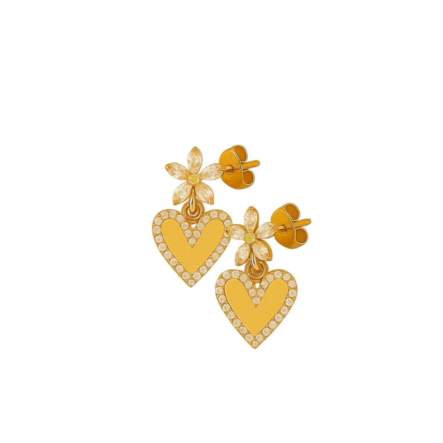 Bloom Heart Drop Earrings - Walmart.com