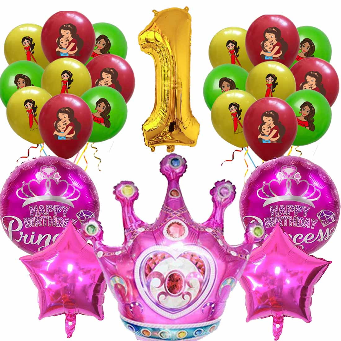 Elena Princess Balloons Party Supplies 1st Big Number Decorations Decor ...