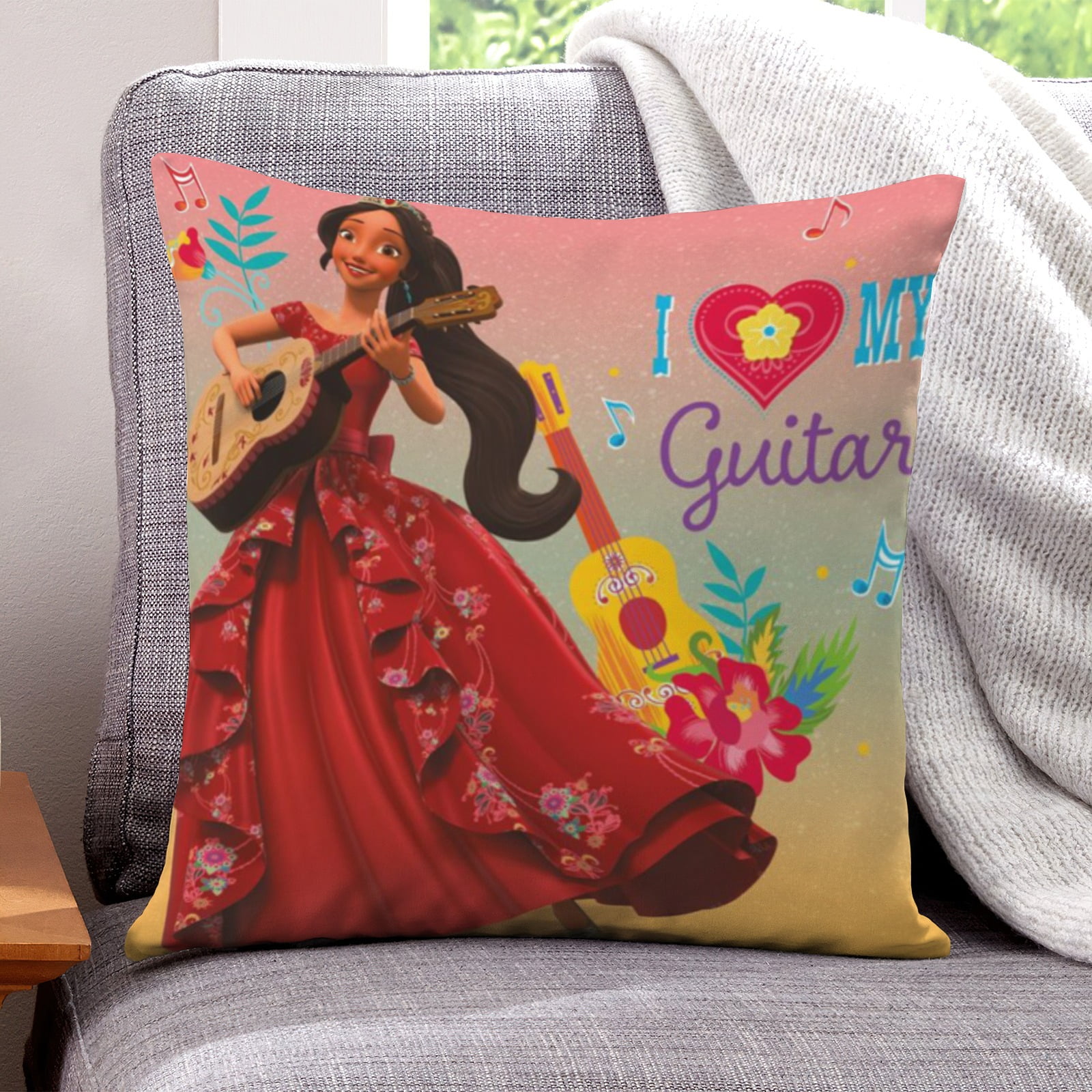 Elena of Avalor Princess Throw Pillow Covers** Handcrafted Silk Cushion ...