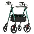 Elenker Mobility Rollator Walker with 10" Wheels, Adjustable Seat and ...