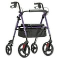 Elenker Mobility Rollator Walker with 10" Wheels, Adjustable Seat and ...