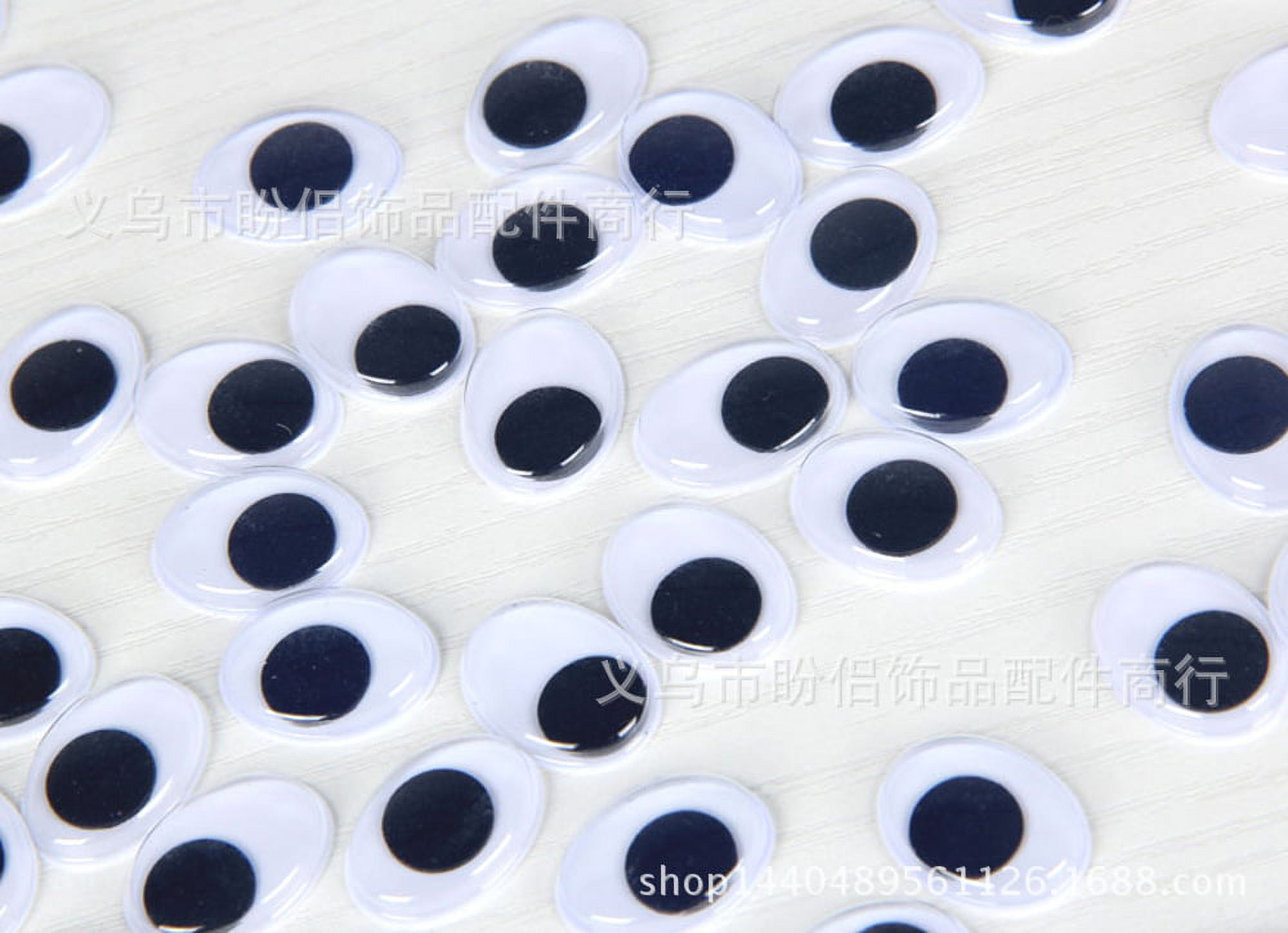 Elenxs 100PCS Mix Black White Color Eyelashes Wiggly Wobbly Googly Doll ...