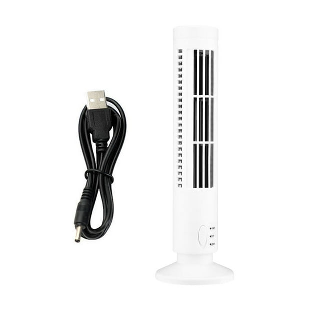 Elenxs Electric Tower Fan Home Office Desktop Portable USB Powered ...