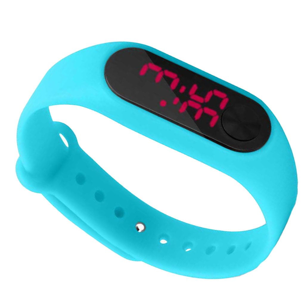 Elenxs LED Screen Display Children Thin Digital Wrist Watch Student ...